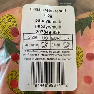 CROCS | Shoes | Crocs Classic Retro Resort Clog Pineapple Papaya Pink ...